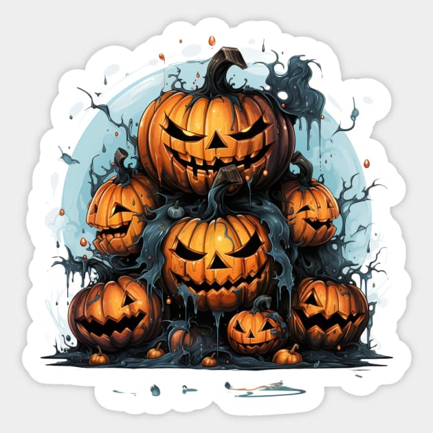 Stack-o-lanterns - Jack O Lantern - Sticker | TeePublic